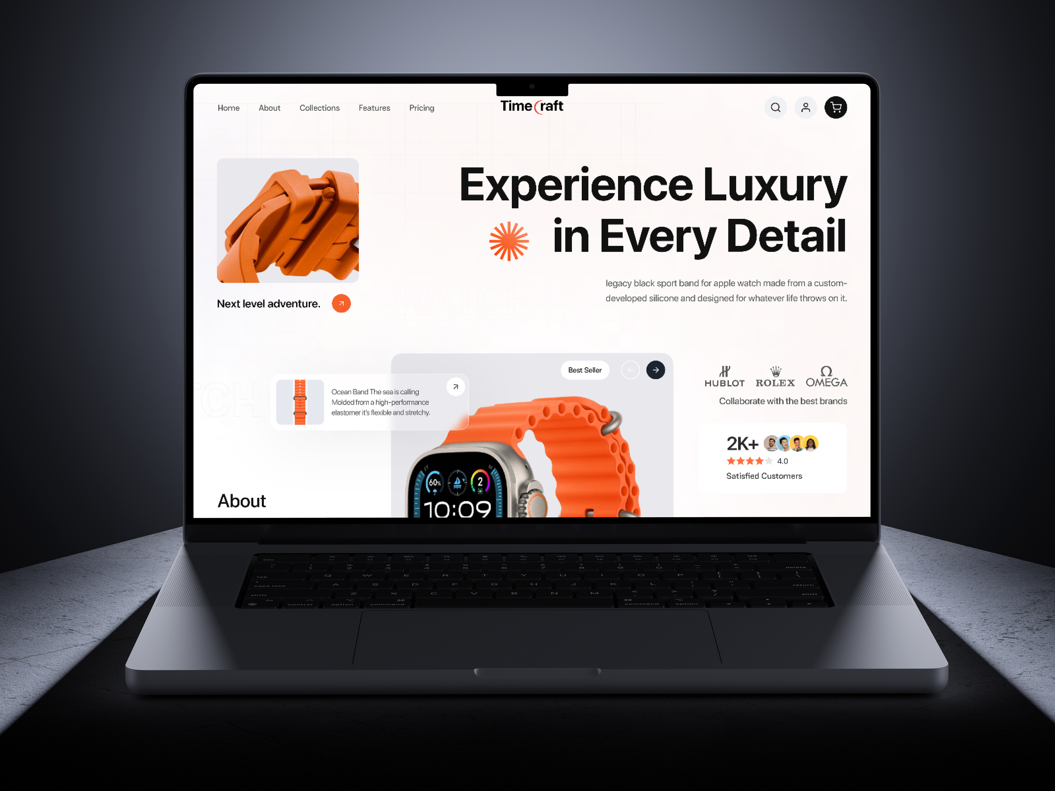 Smart Watch Landing Page UI Design by Orbix Studio | Healthcare ...