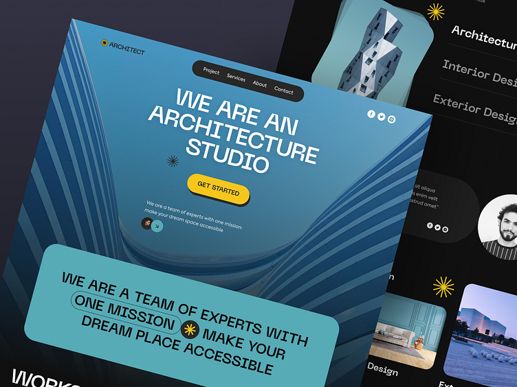 Architect | Responsive Website UI Design | Interior & Exterior by Orbix ...