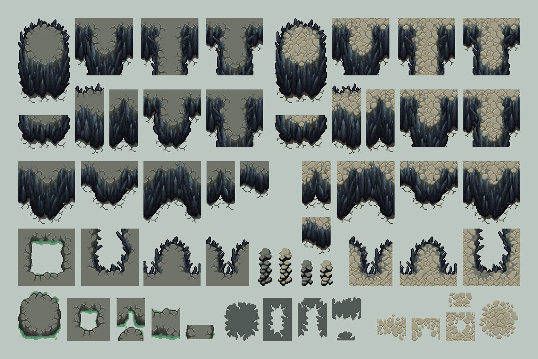Free Undead Tileset Top Down Pixel Art by 2D Game Assets on Dribbble