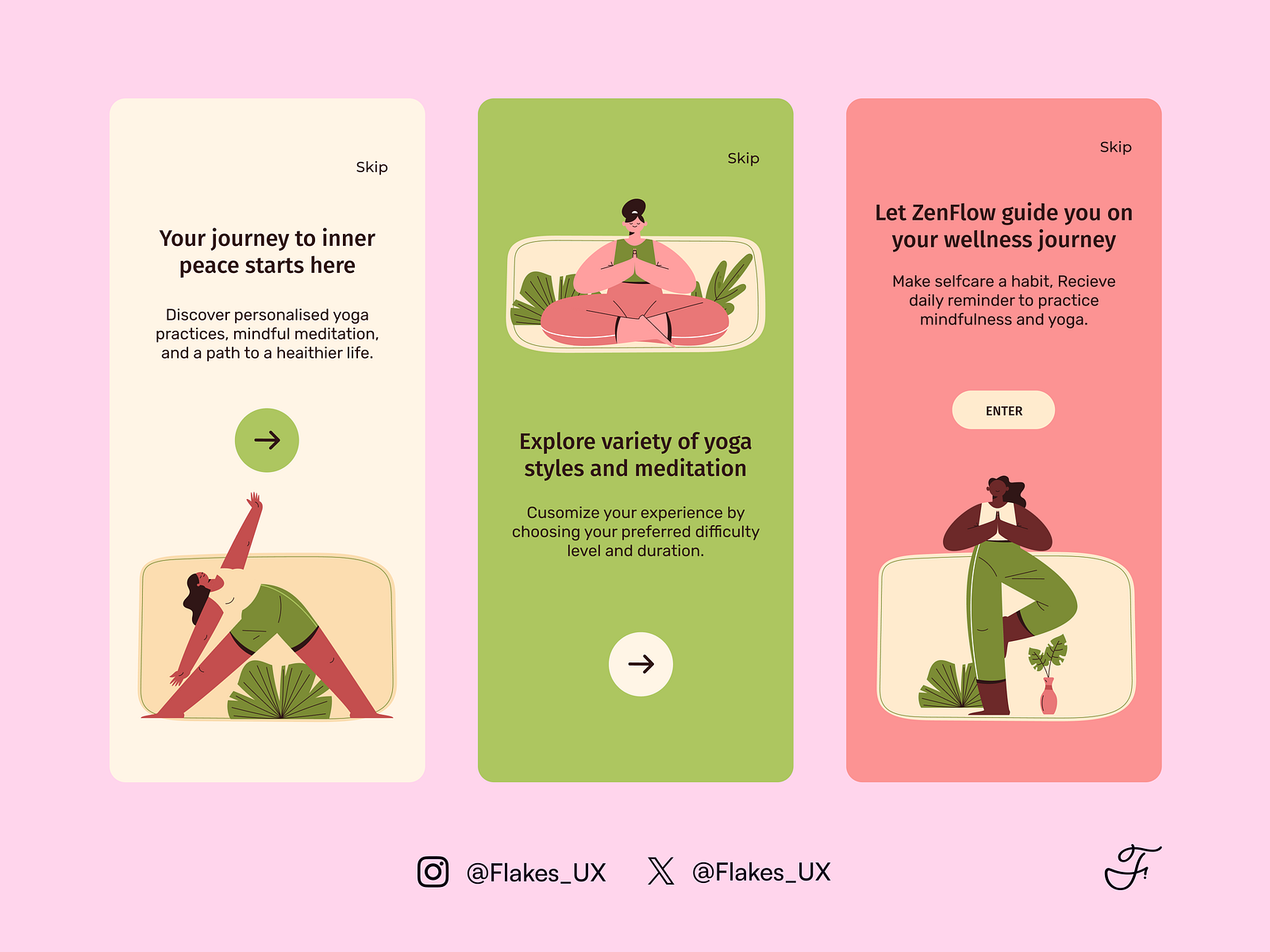 Yoga onboarding screen by Folake Florence on Dribbble