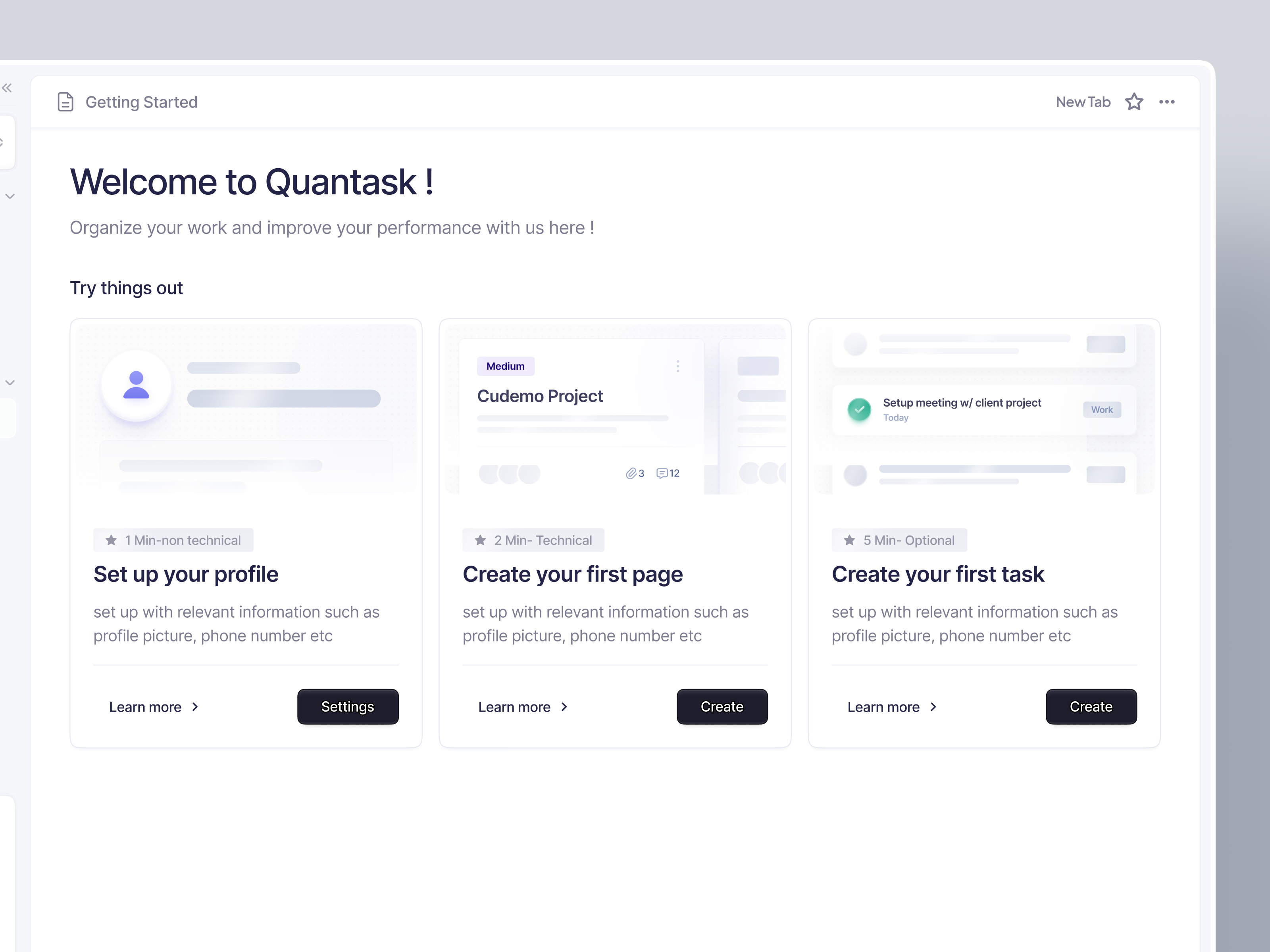 Welcome Page - Task Management Dashboard by Ali Husni for Enver Studio ...