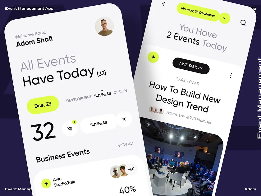 Event Management App designs, themes, templates and downloadable ...