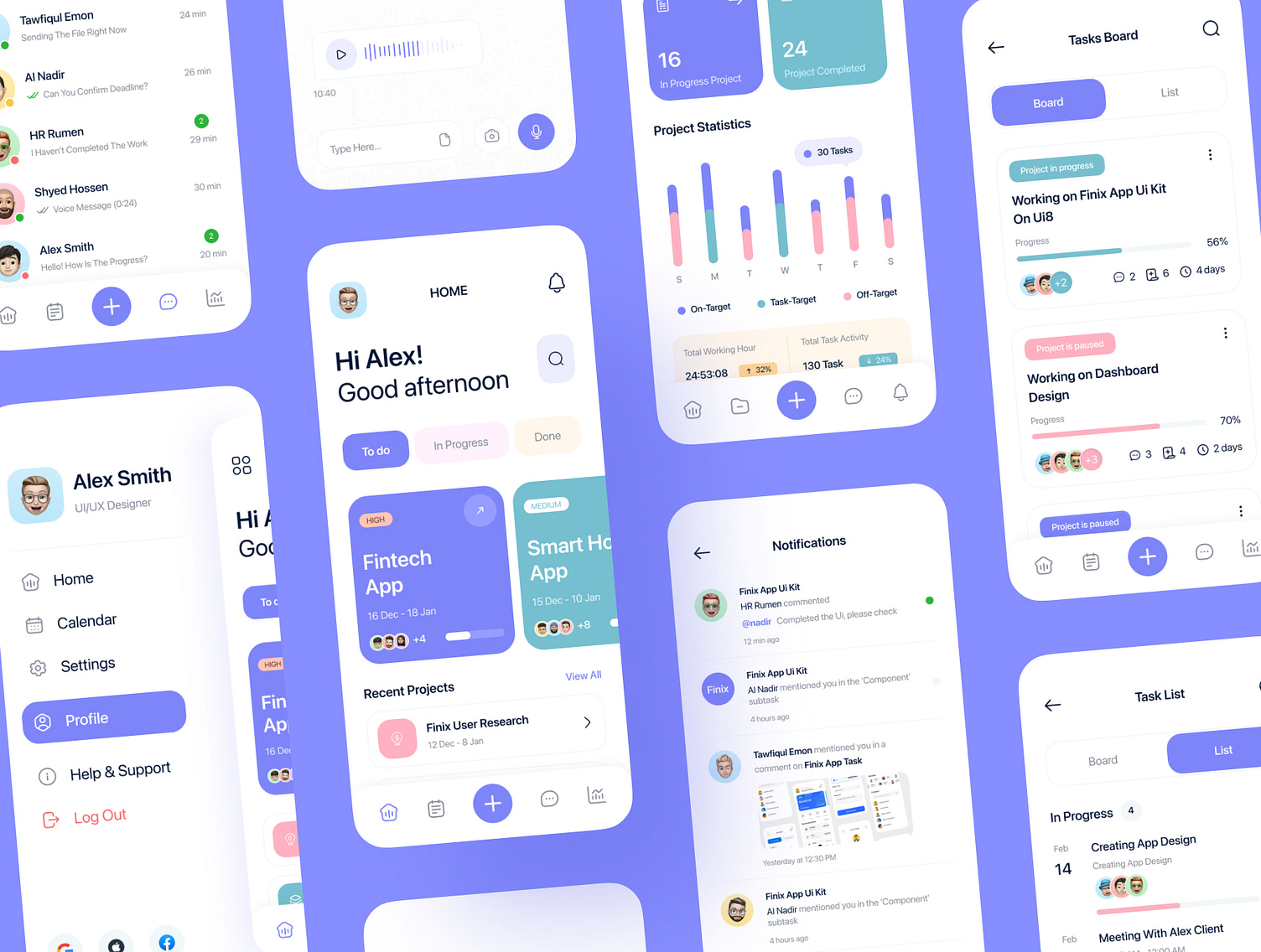 Task Flow UI Kit on UI8 by Onixlab Studio Ltd for UI8 on Dribbble