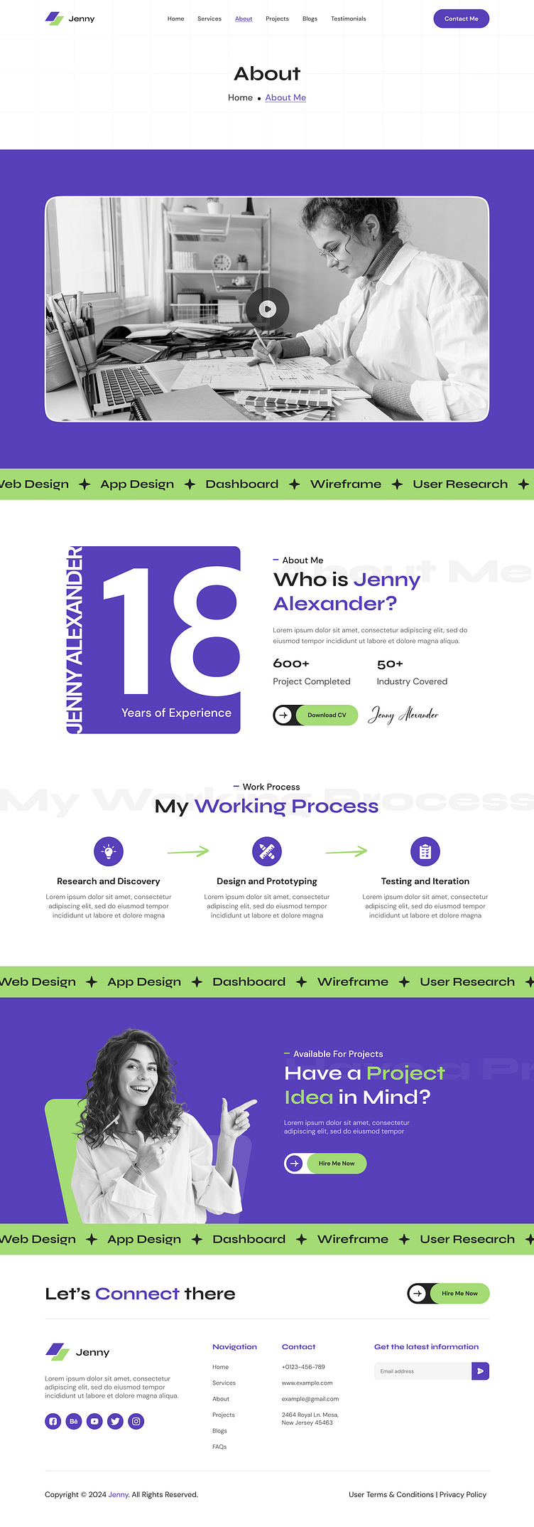 Personal Portfolio Website Design Figma | Web Design by Insightlancer ...