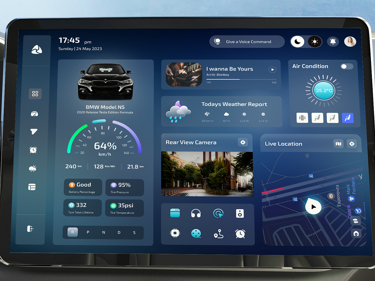 Car Dashboard UI designs, themes, templates and downloadable graphic ...