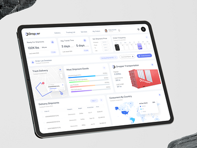 Shipment Management System Dashboard UI Design by Opedia Studio ...