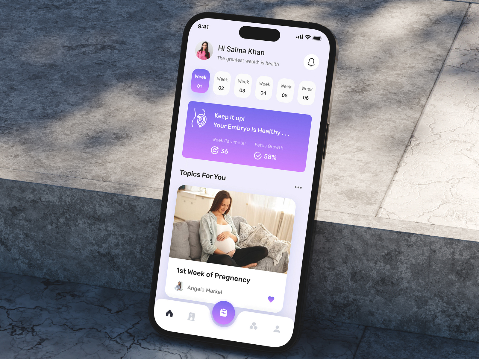 Pregnancy Tracker Mobile App UI Design by Opedia Studio on Dribbble