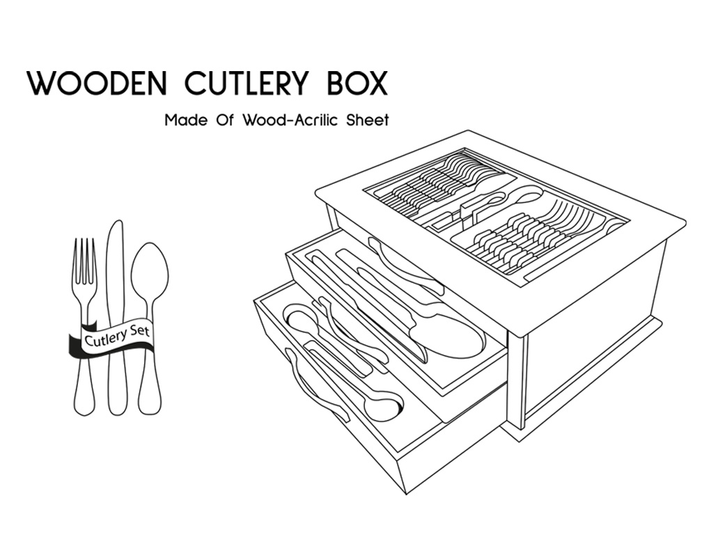 Wooden Cutlery Box Design by Athena Ghaffari on Dribbble