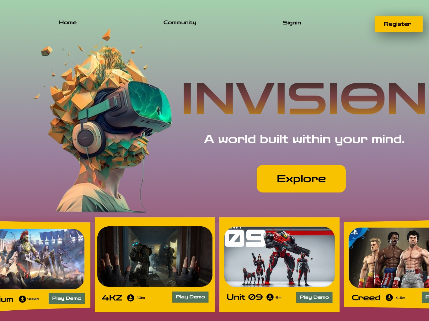 Gaming Website by Joseph on Dribbble