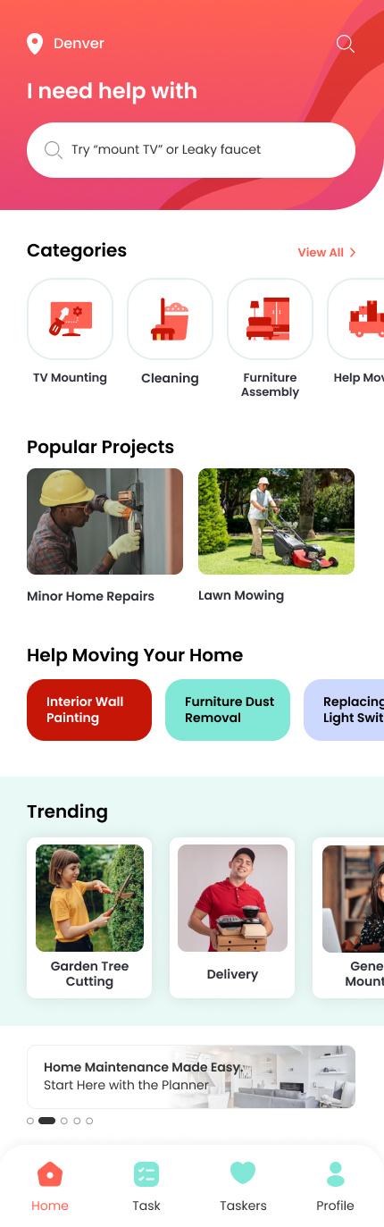 Home Services App by Topfed on Dribbble