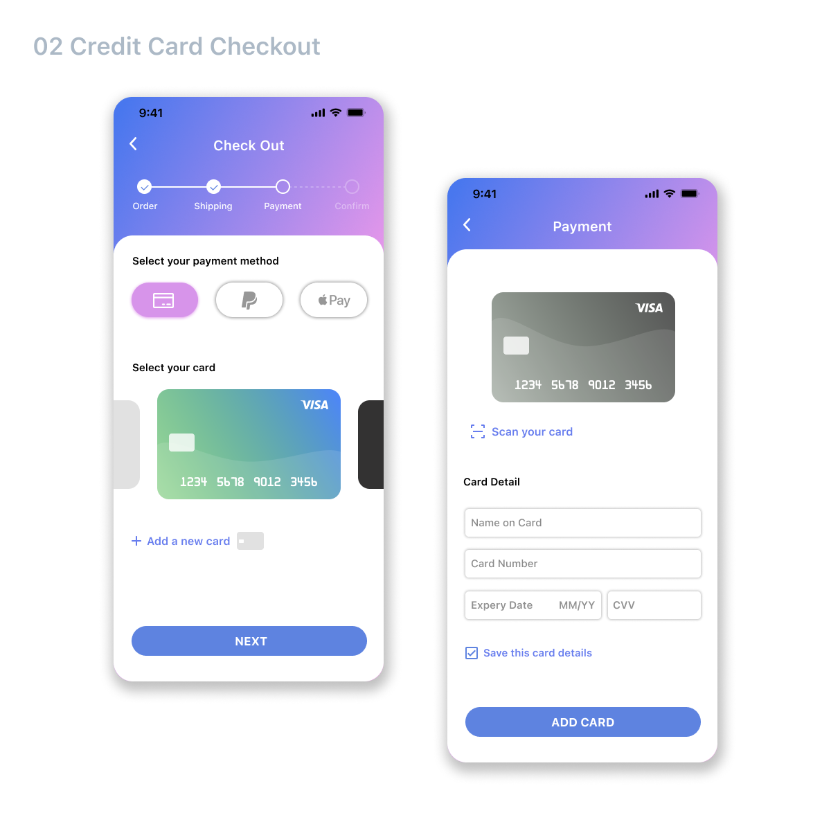 Credit Card Checkout Page by Sally Chung on Dribbble