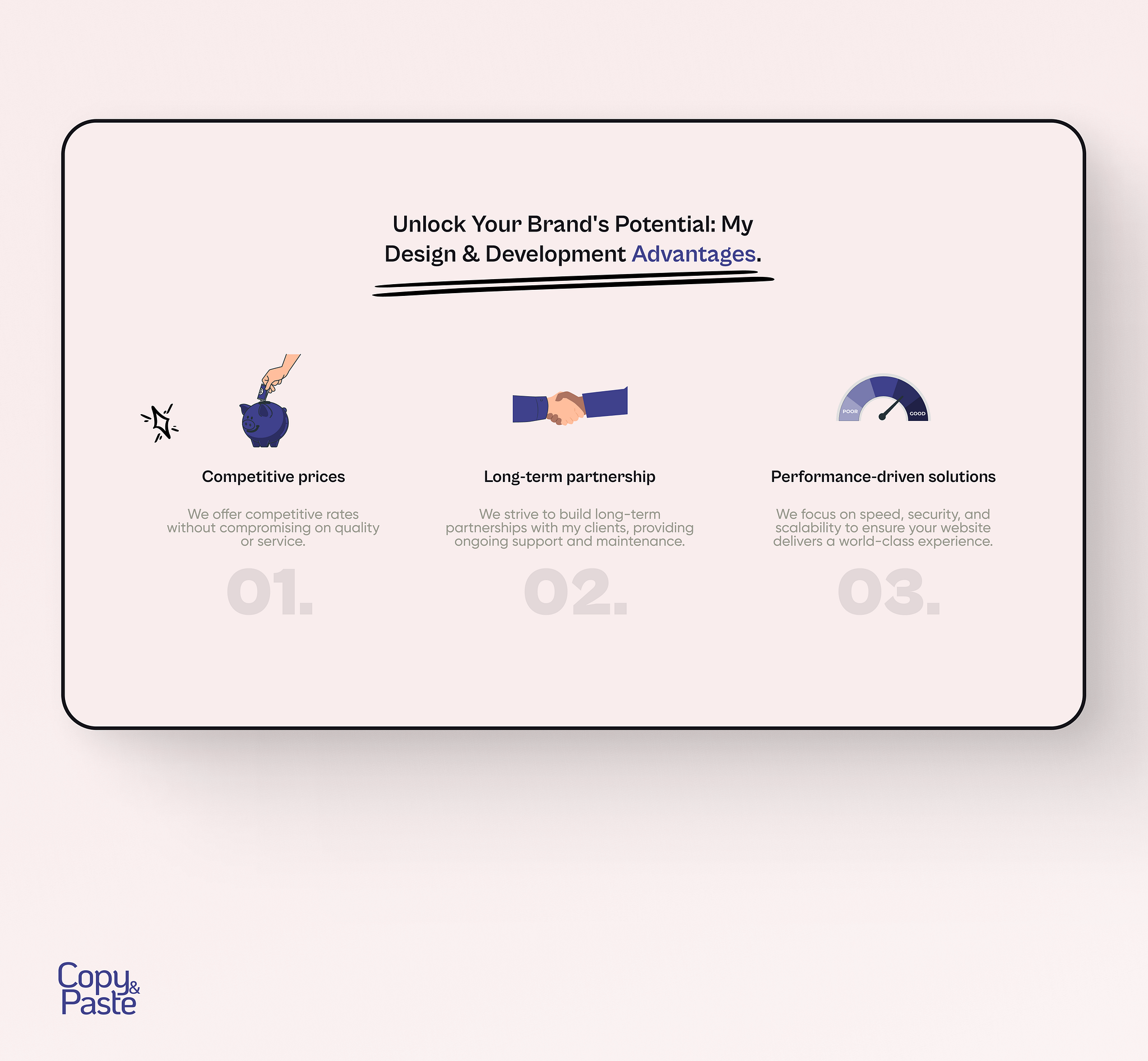 "Why choose us" section ui design by shahabas paramban on Dribbble