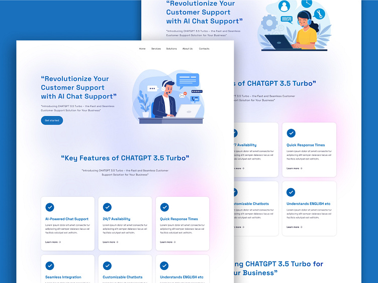 AI Chat Support Web Design by Vividvista on Dribbble