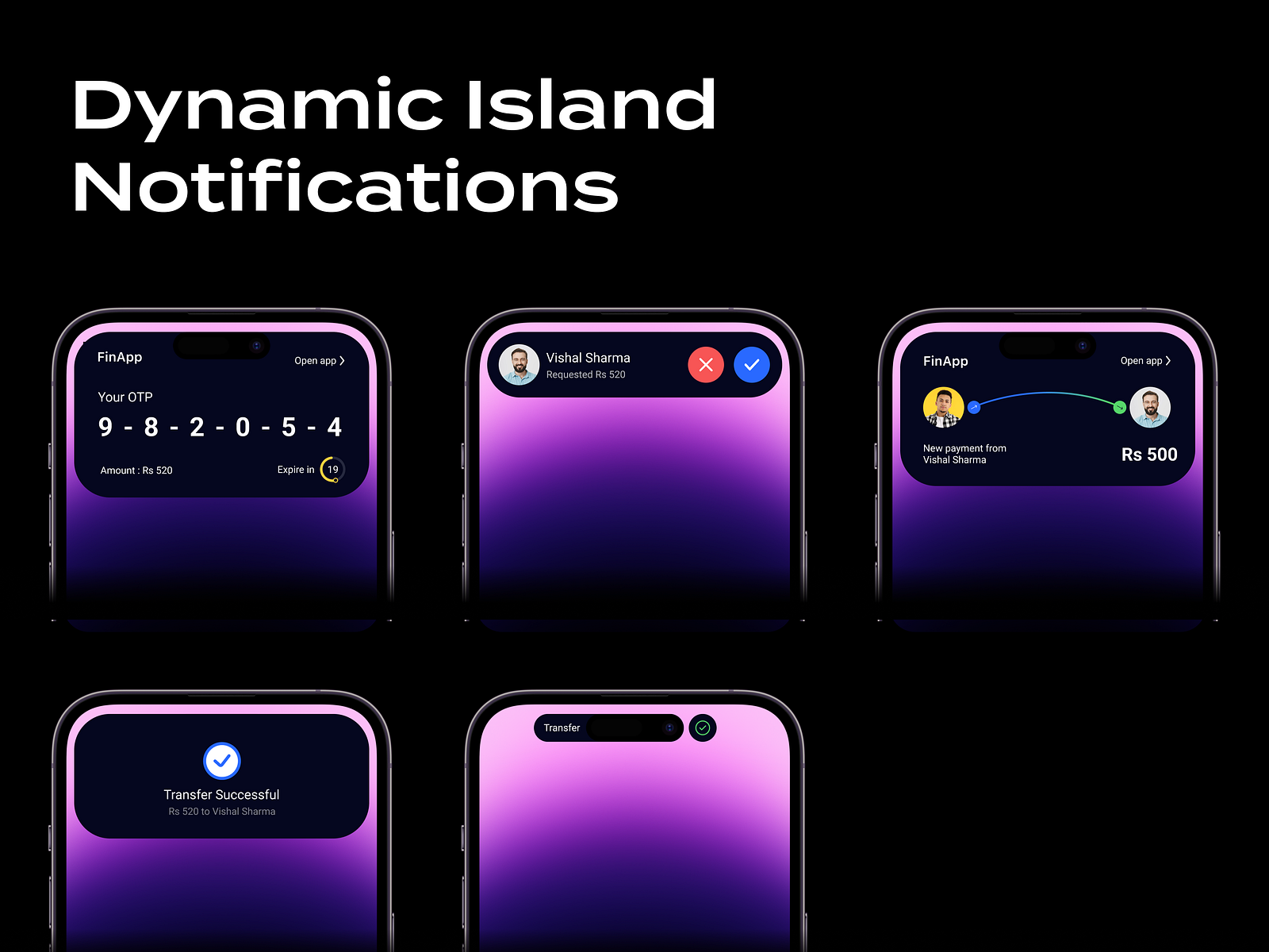 Dynamic Island Notification by Vishal Sharma on Dribbble