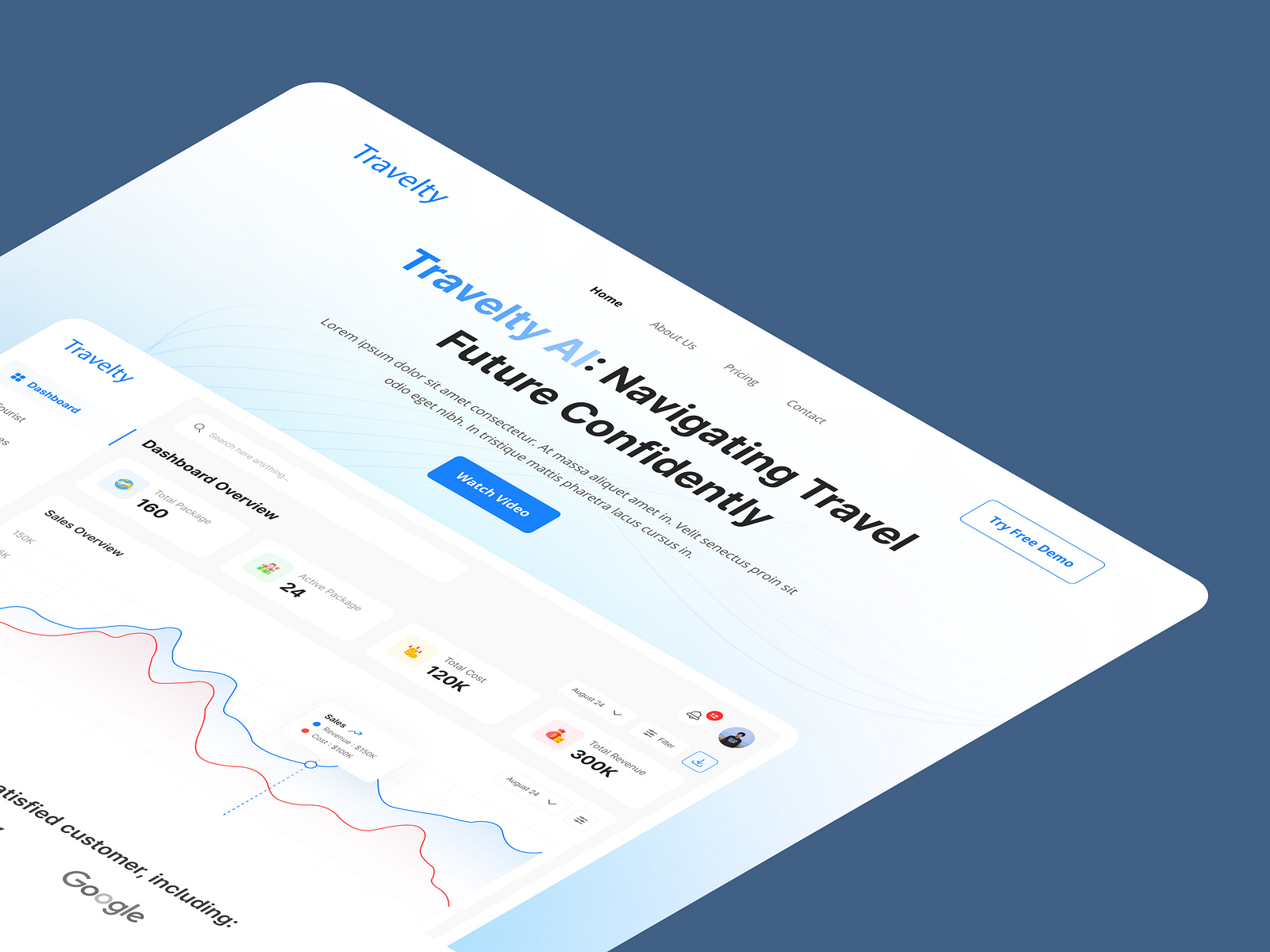 Travelty Saas Landing Page Design by Awlad Hossain on Dribbble