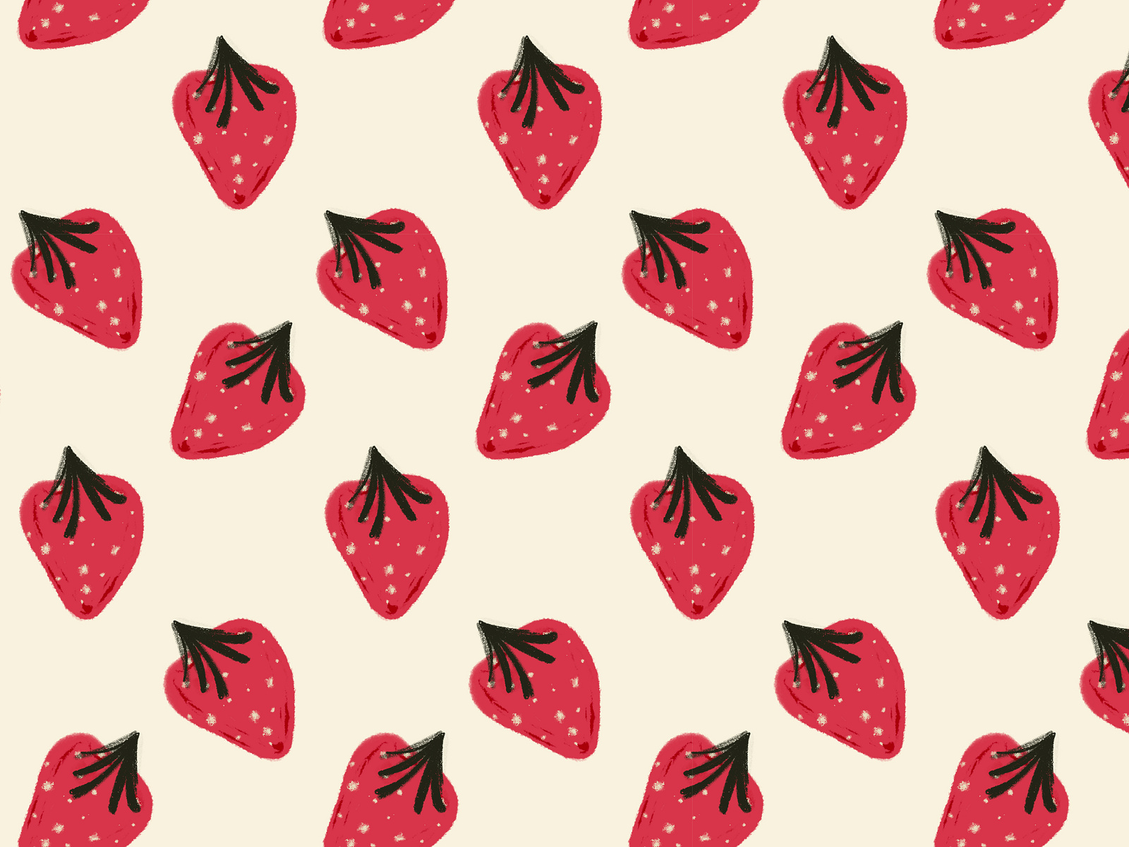 Strawberry Doodles by Alex Pesak on Dribbble