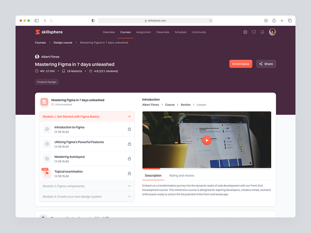 Skillsphere: E-Course Platform Dashboard Saas Web App - Courses by ...