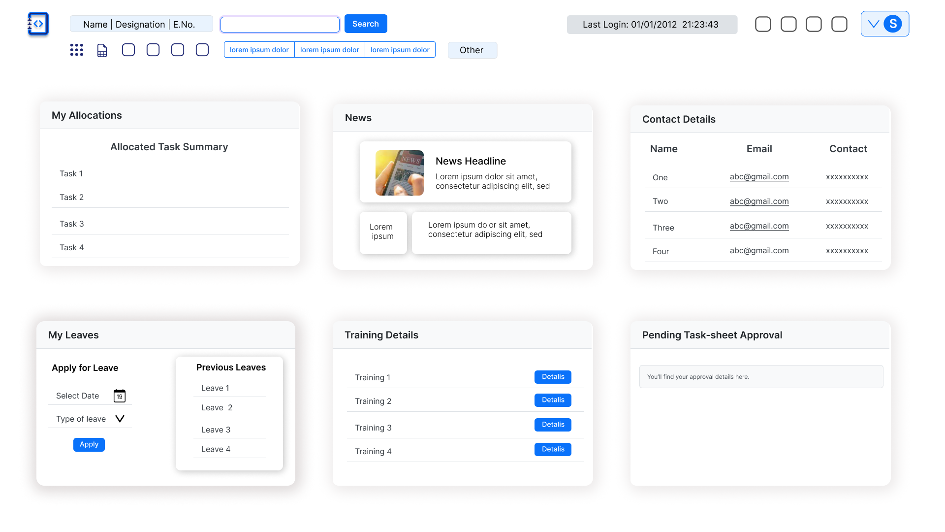 ERP Login Page and Dashboard by Sheetal T. on Dribbble