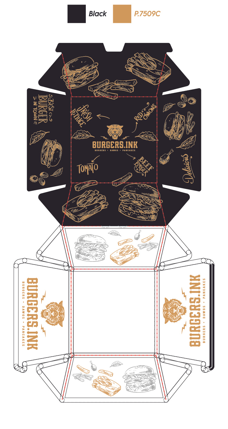 Burger Packaging Design | Custom Food Packaging | Designer by ...