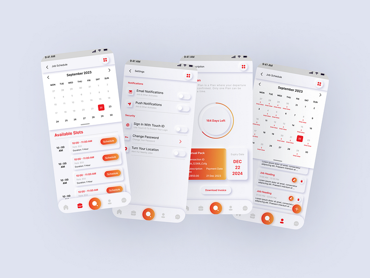 UI Design Concept for a Freelancer's App by Arunaksha Sautya on Dribbble