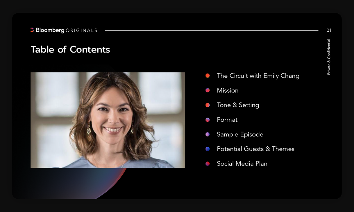 Google Slides Template for a New Bloomberg Originals Show by Toufik ...