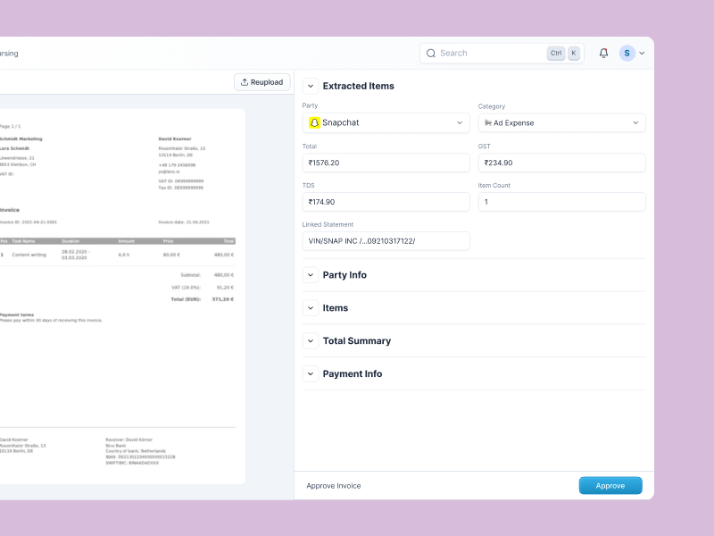 Edit Invoice AI x Metricbooks by Bricx | UI/UX Design For SaaS on Dribbble