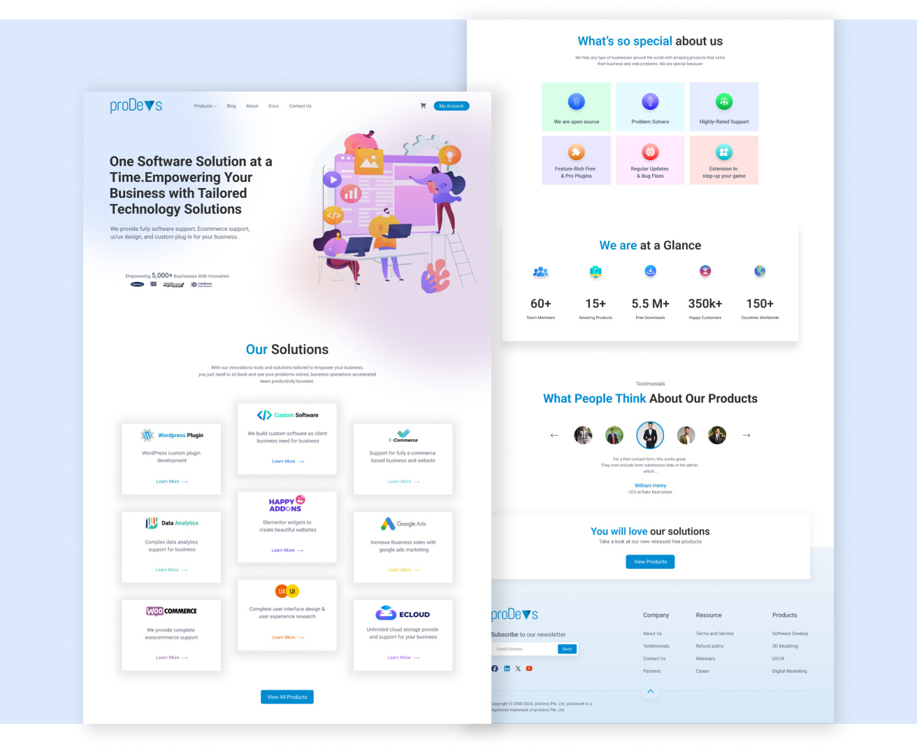 Software Company Landing Page designs, themes, templates and ...