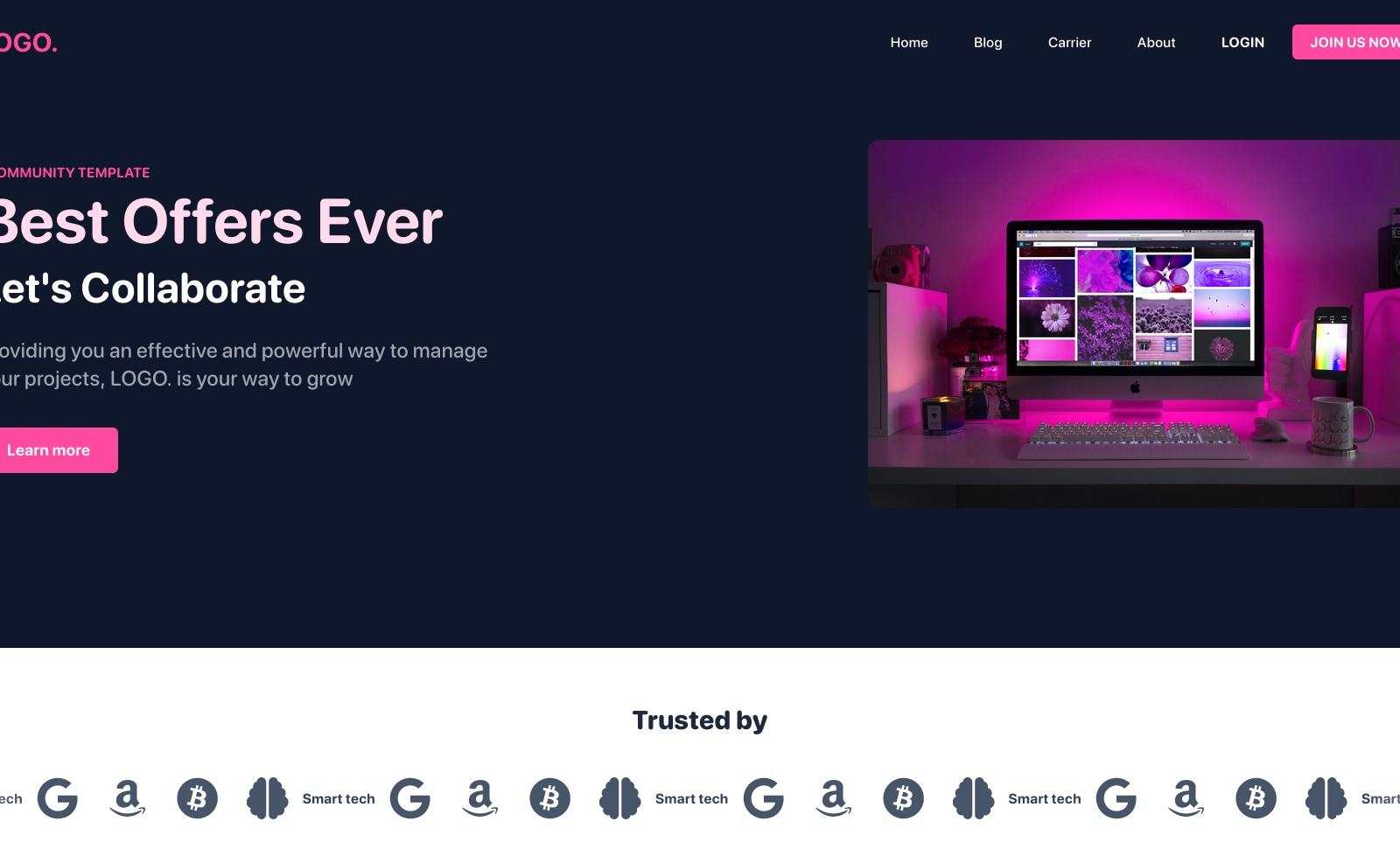 Web UI: landing page by Muhammad Riyad on Dribbble