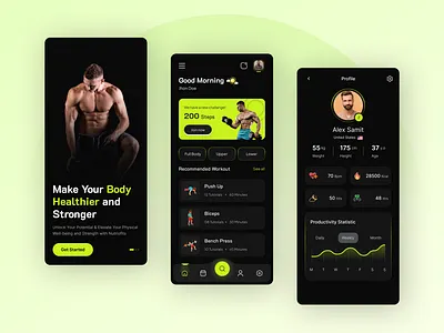 Bodybuilding UI Design designs, themes, templates and downloadable ...