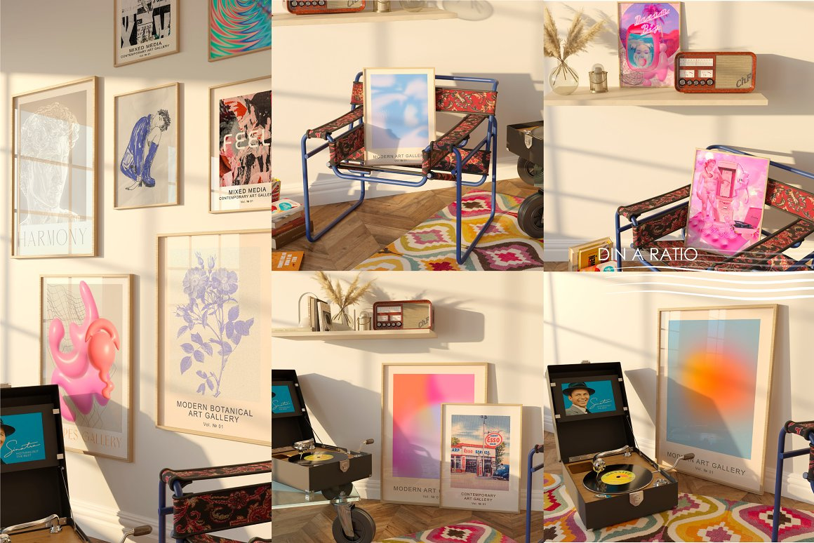 RETRO NOSTALGIA Frame Mockup set by Product Mockups on Dribbble