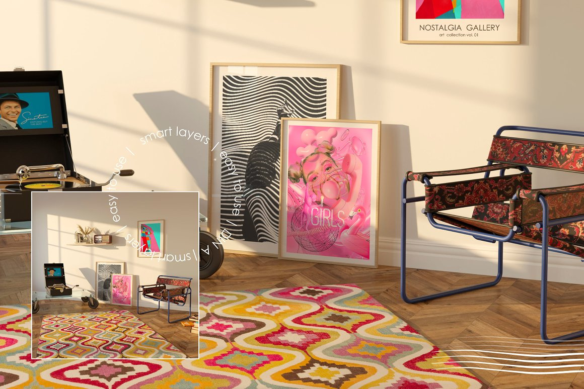 RETRO NOSTALGIA Frame Mockup set by Product Mockups on Dribbble