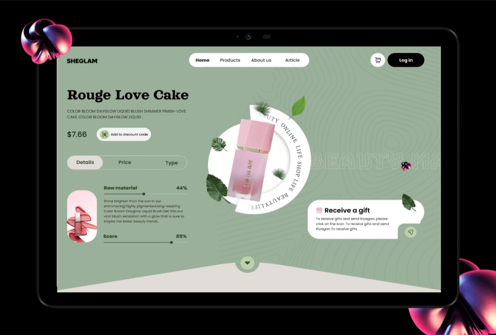 Product introduction page by uiux_arefebibak on Dribbble