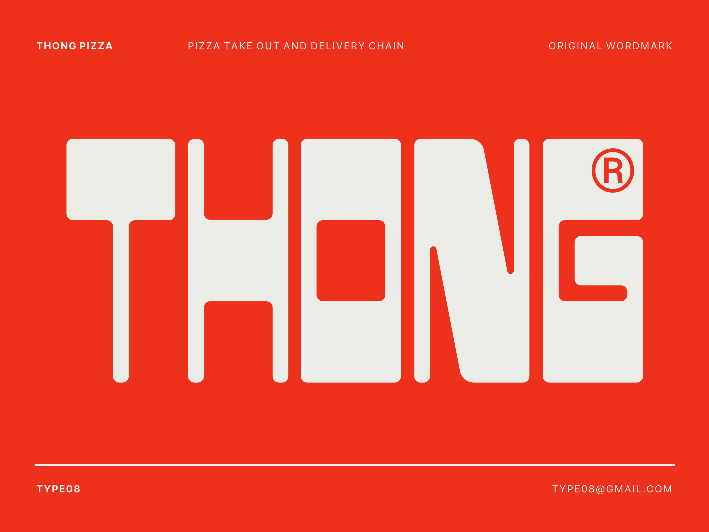 Thong Pizza Wordmark by Type08 (Alen Pavlovic) on Dribbble