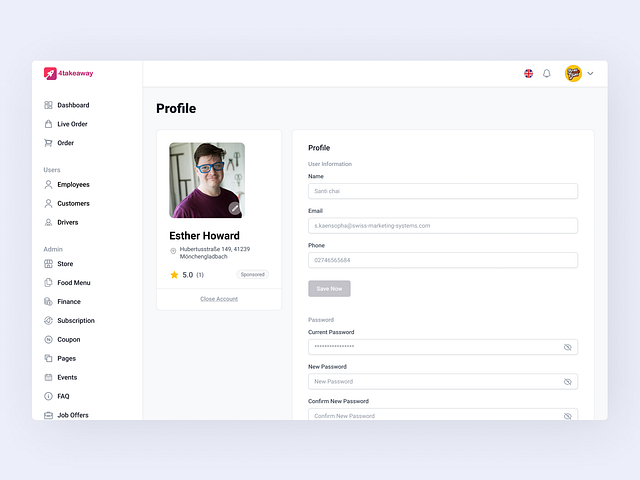 User Profile Dashboard designs, themes, templates and downloadable ...