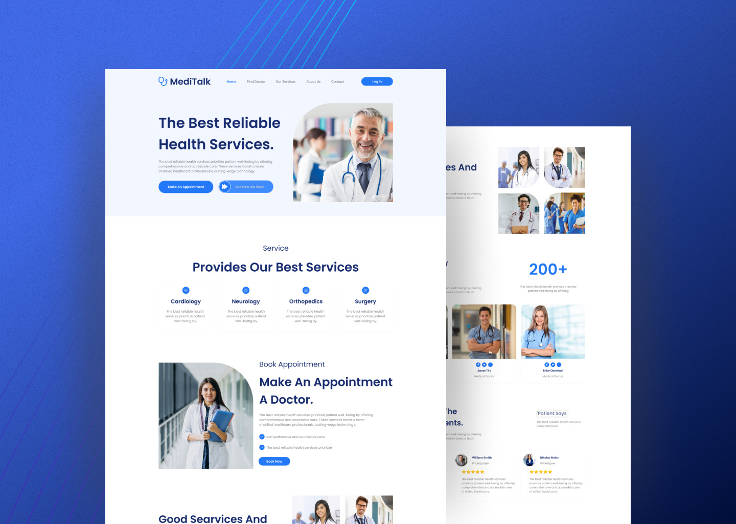 Medical Website by Nahid Hasan on Dribbble