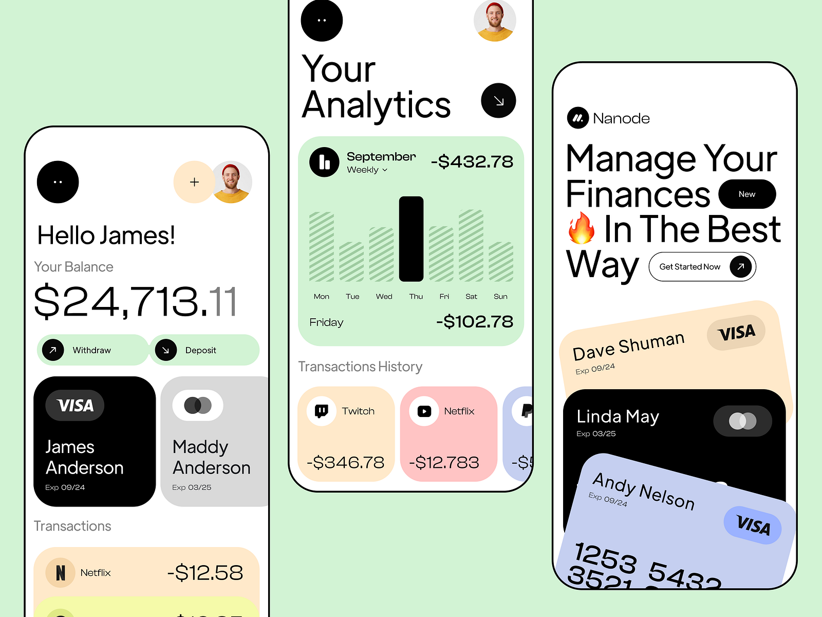 Payment App UI by Nexique on Dribbble