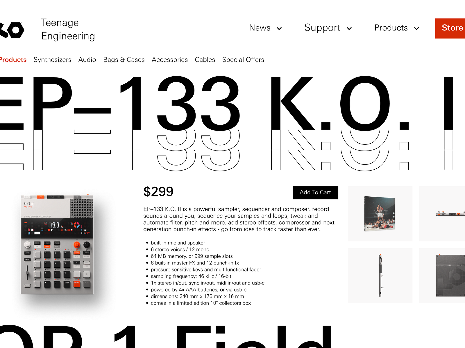 Teenage Engineering Store Redesign by Jacob Romero on Dribbble