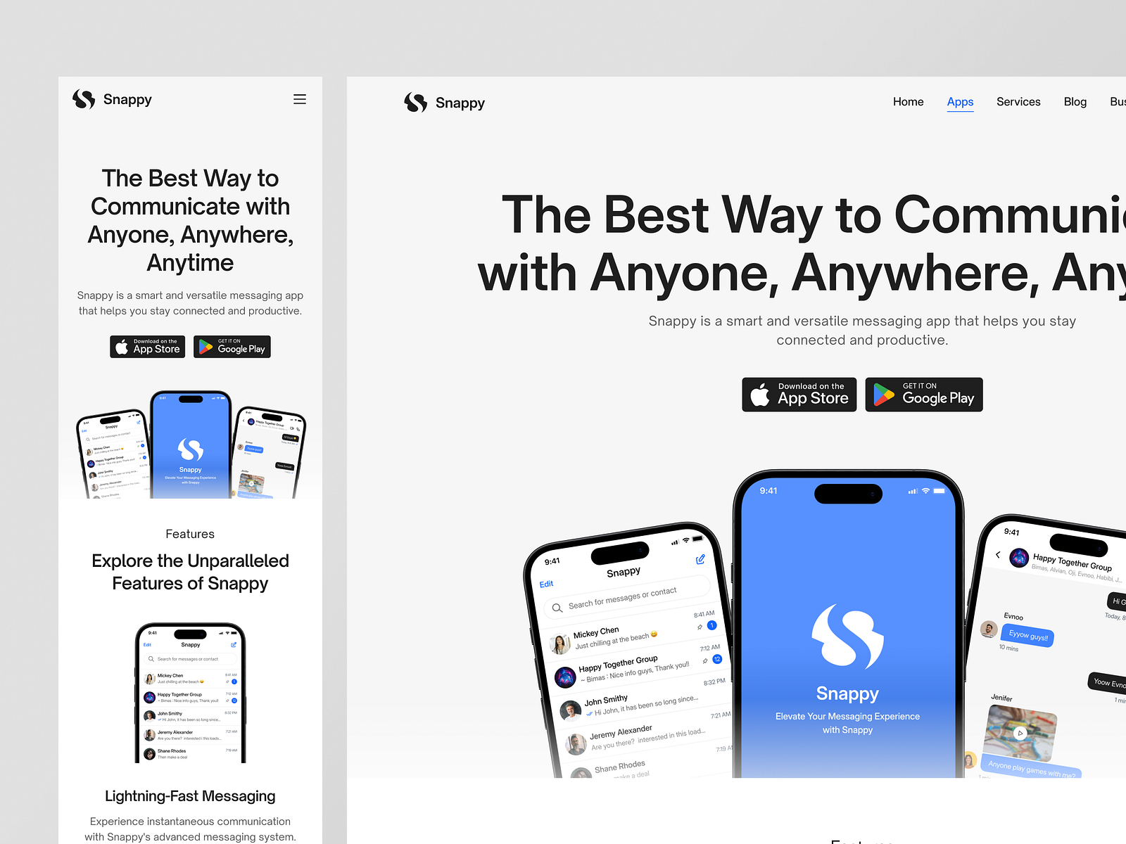 Snappy - Details App Page (Responsive) by Rezah Aurellia for Kretya Studio on Dribbble