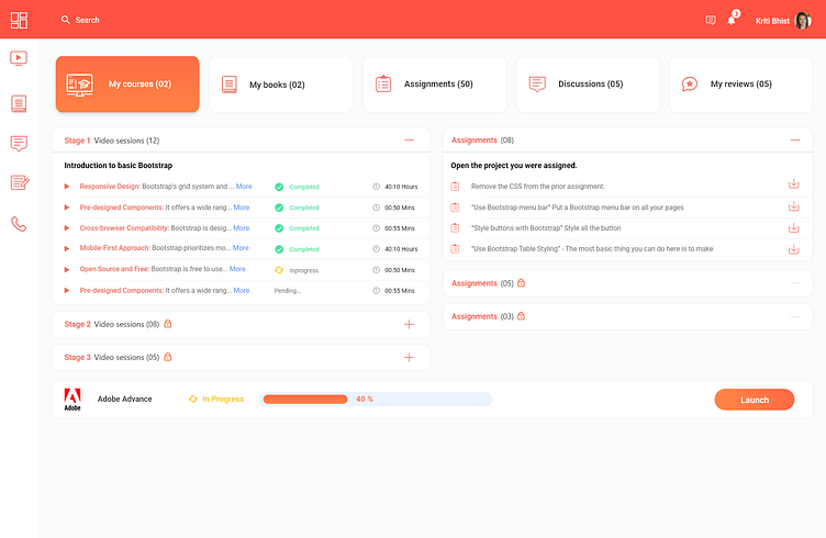 E Learning Web App By Shubham Pachauri On Dribbble