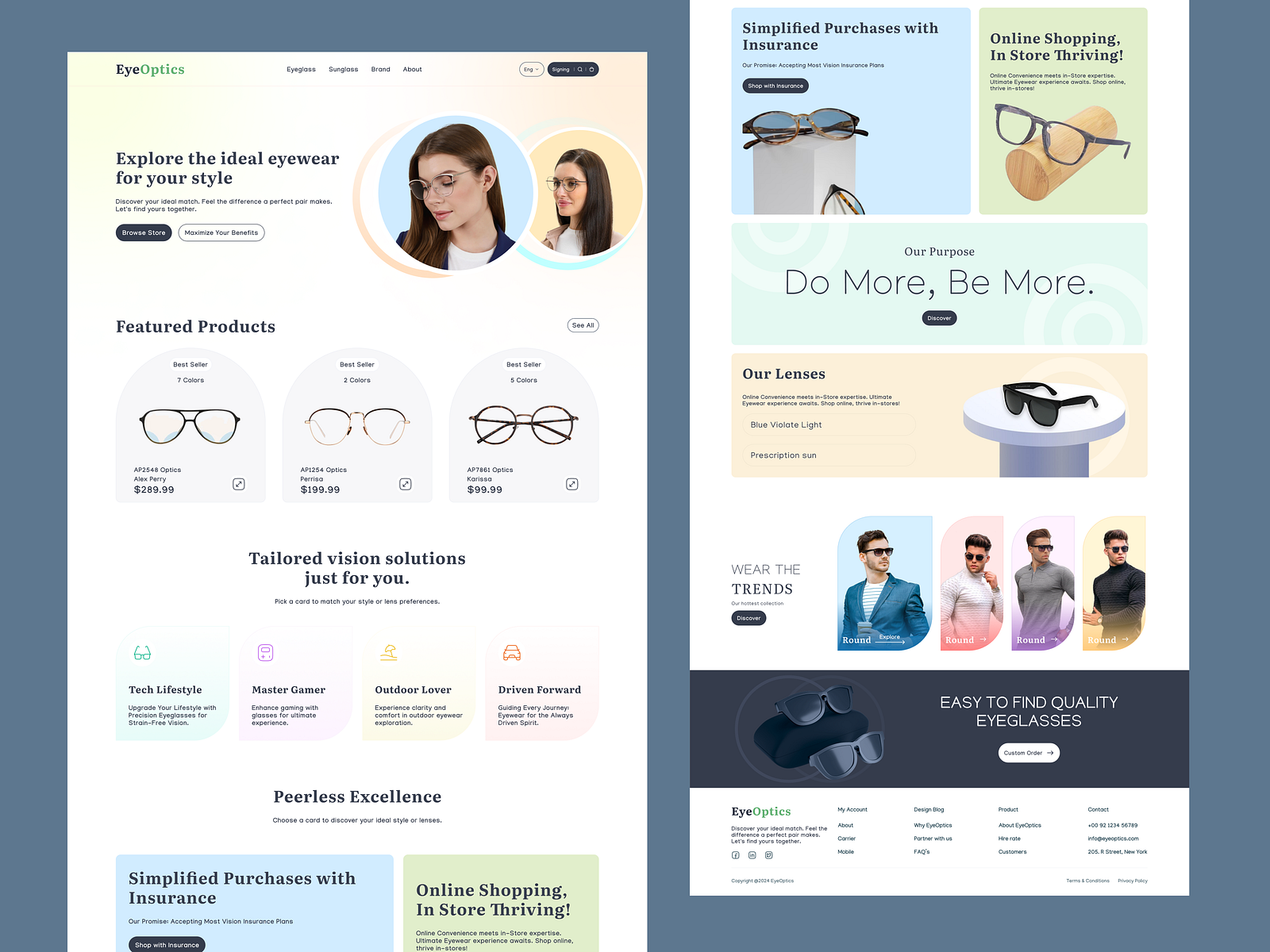 EyeOptics Website Design by Ghanshyam Variya on Dribbble