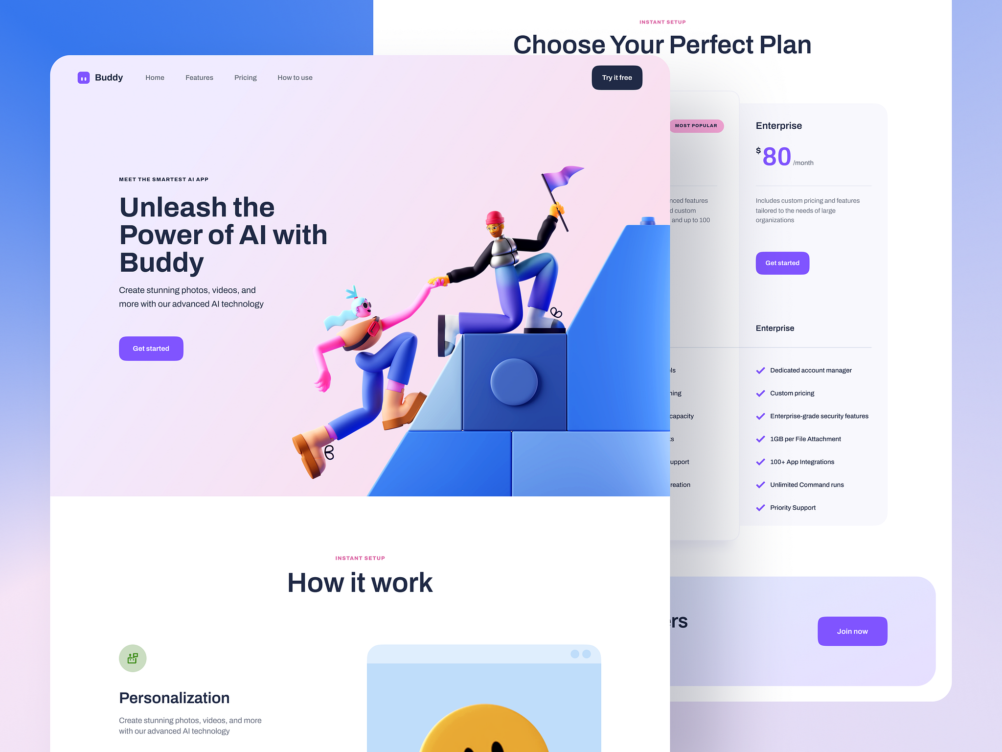 Buddy – AI Landing Page for UAVC by Tran Mau Tri Tam on Dribbble
