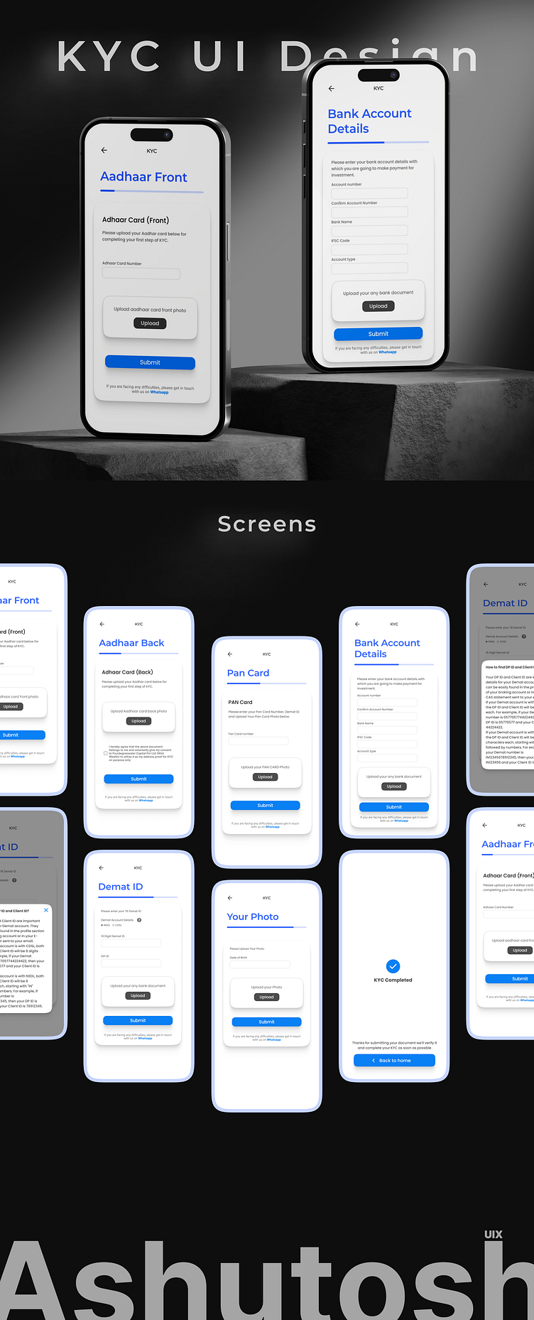 KYC UI Design by Ashutosh Sharma on Dribbble