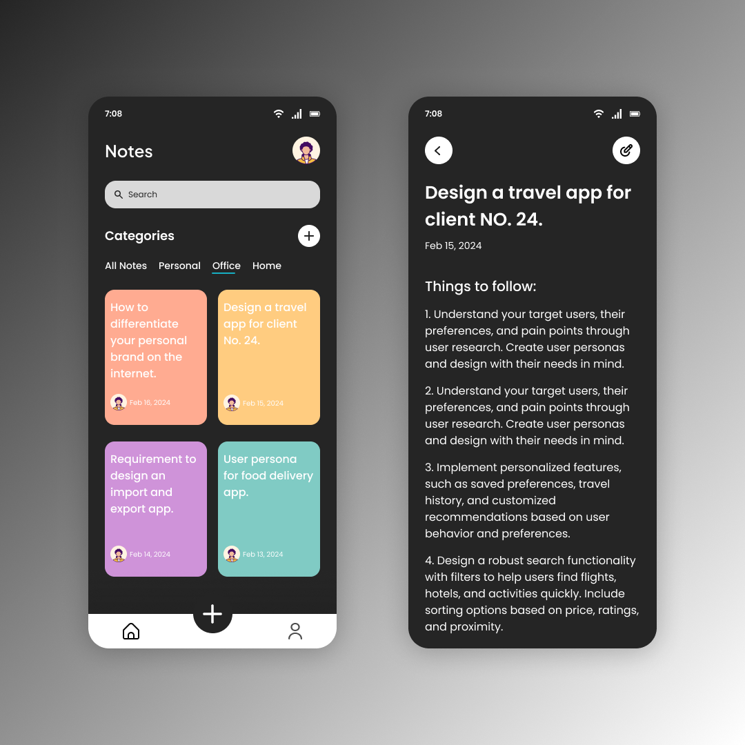 Note Taking App By Mano Selva Vijay Da On Dribbble