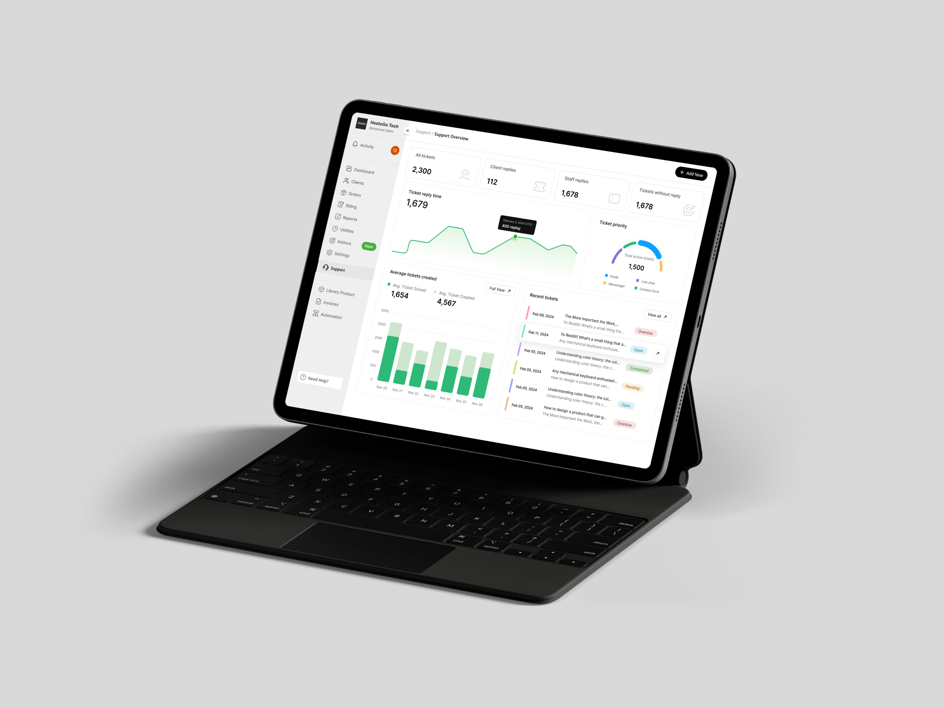 Support Ticket System Software UI UX by Muhammad Salim for Sadax Studio ...
