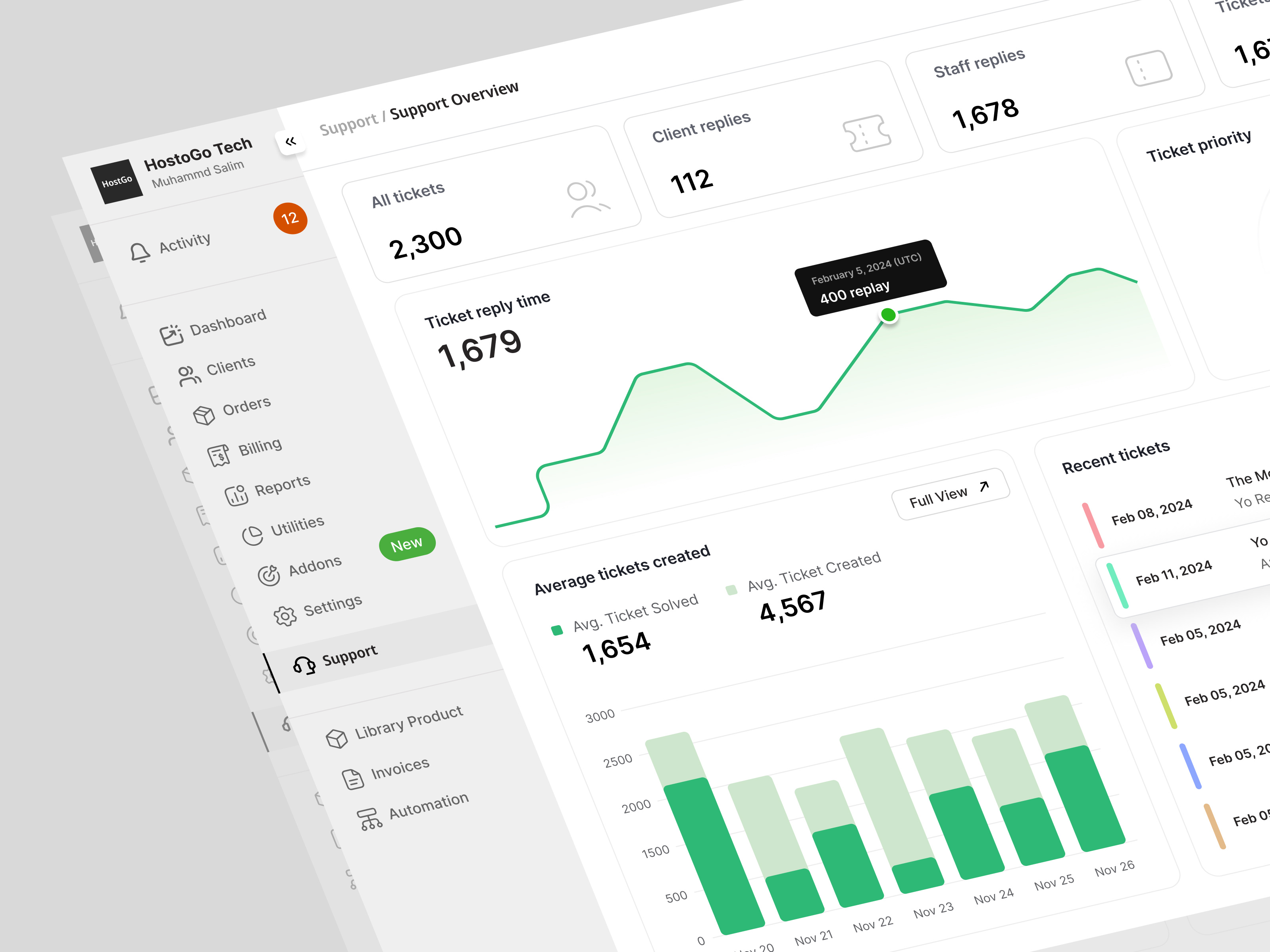 Support Ticket System Software UI UX by Muhammad Salim for Sadax Studio ...