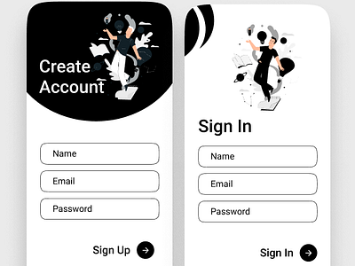 Sign In And Sign Up Screens by Muhammad Qaseem Mumtaz on Dribbble