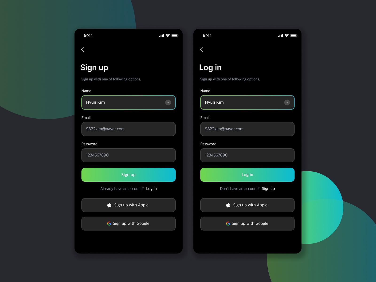 Daily UI #1 : Sign Up by hyun kim on Dribbble