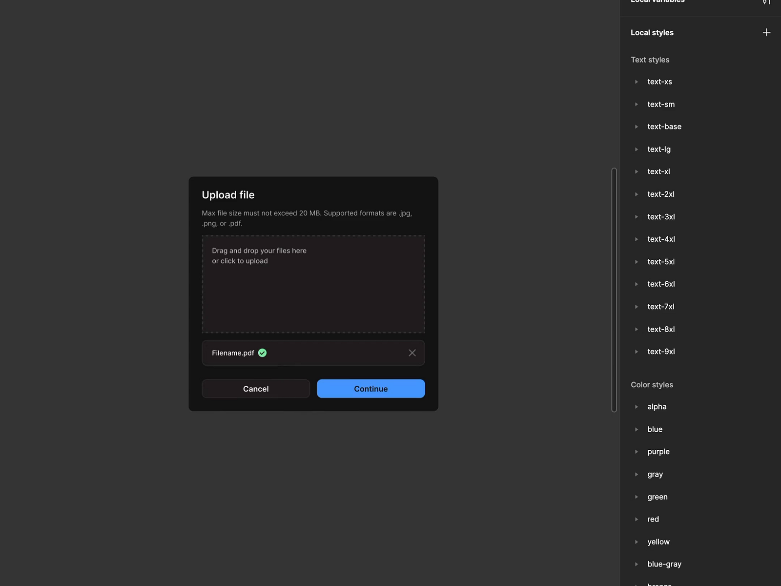 Responsive file upload modal in Figma by Bunin Dmitriy on Dribbble