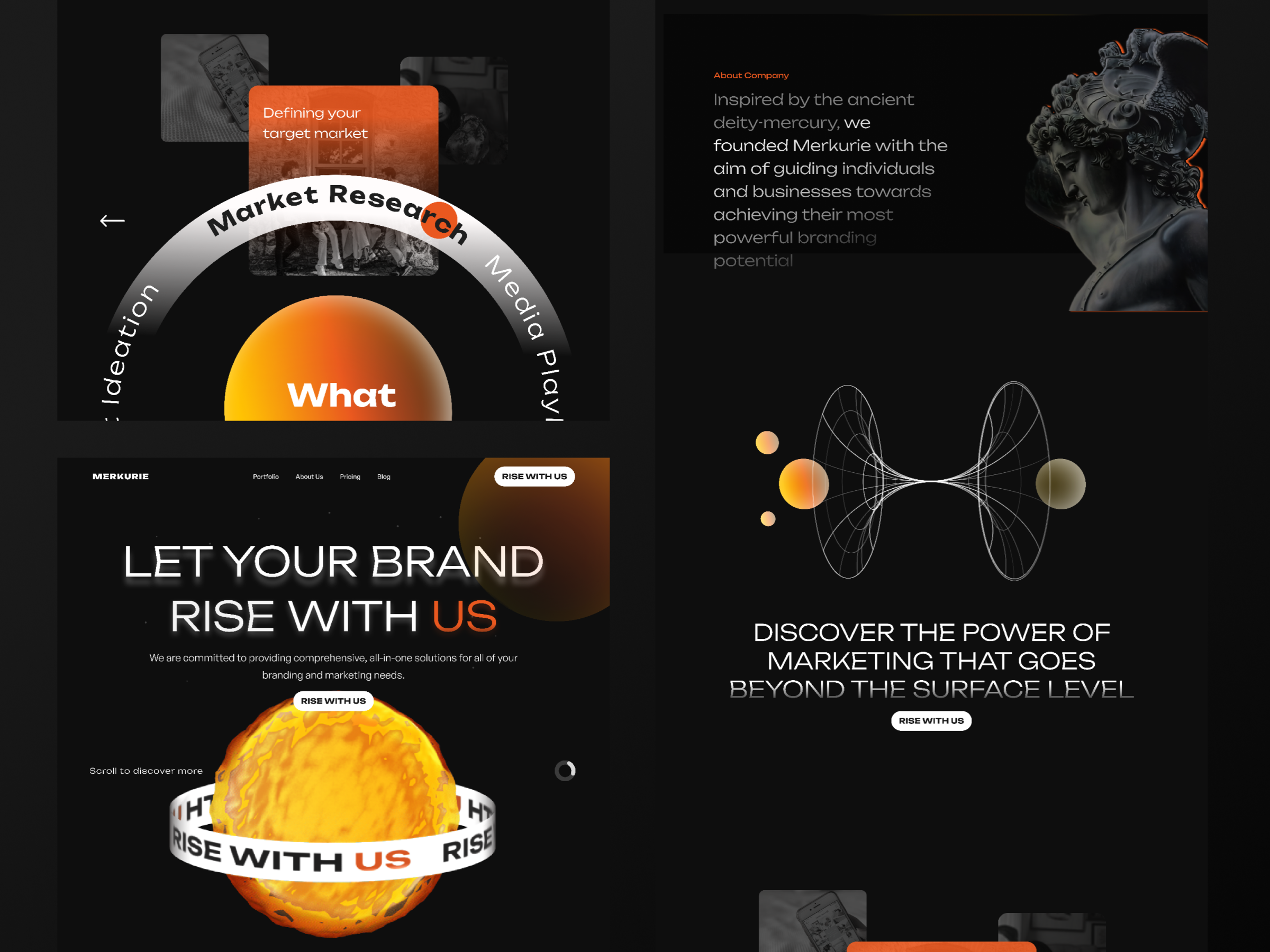 Creative Agency Landing Page by Sultan ibrahim pasya for Kanji Hyped on Dribbble