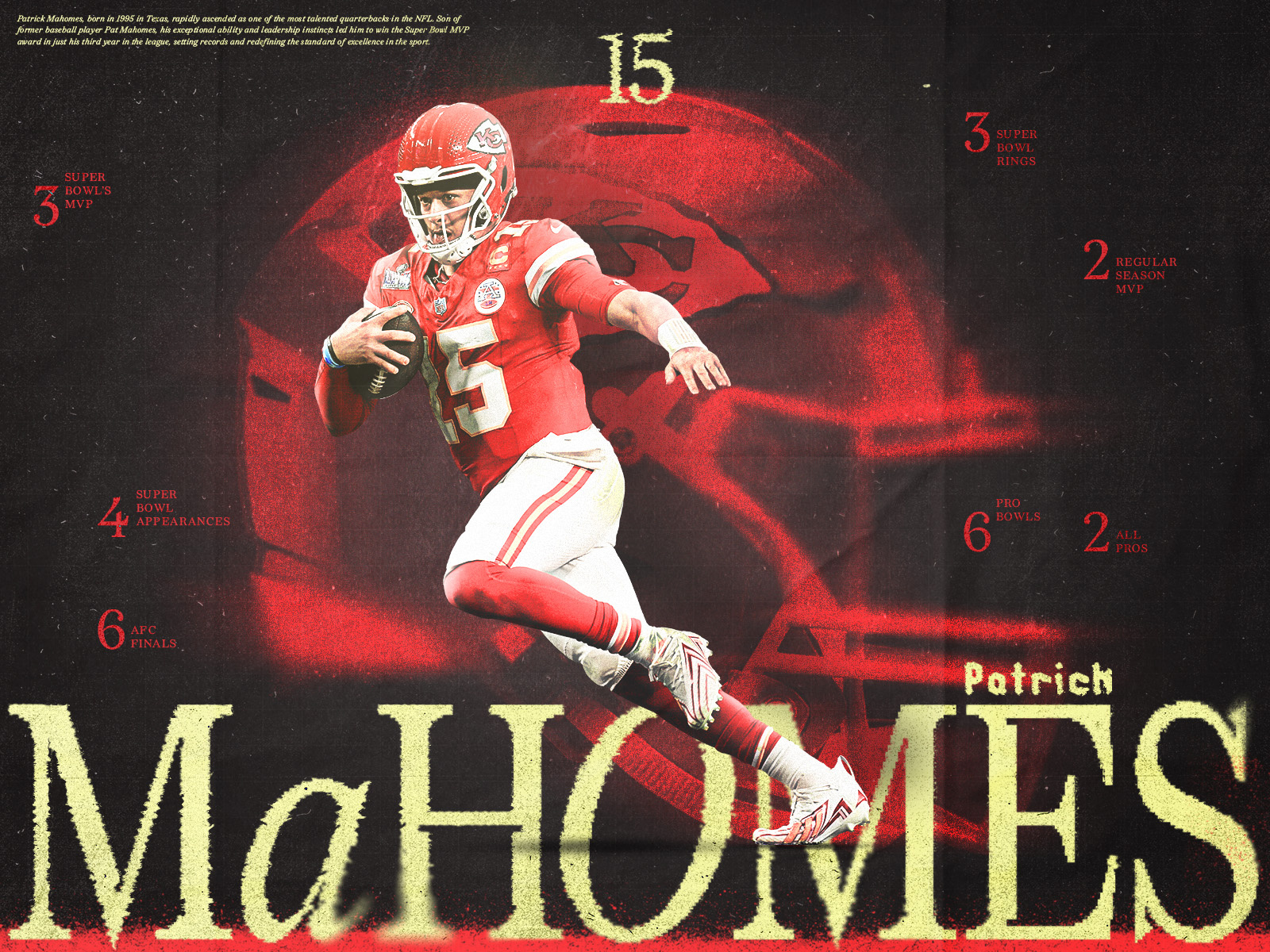 Pat Mahomes big numbers by laura fia on Dribbble